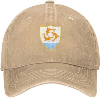 Generic Armoiries DAnguilla Femme Homme Casquettes Snapback Respirant Chapeau De Cowboy S&eacute;chage Rapide Casquette De Baseball pour Tennis Toutes Les Saisons Ru