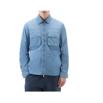 Woolrich Geknitterte Overshirt Jacke - - Jackets - Herren - Blau - XL