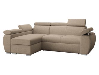 Mirjan24 Ecksofa Boston Mini, Eckcouch mit Schlaffunktion und Bettkasten, Polsterecke mit Einstellbare Kopfst&uuml;tzen, L-Sofa, Polstergarnitur, Wohnlandschaft (Ar