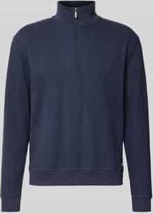 HUGO BOSS Regular Fit Troyer aus Baumwoll-Mix Modell STRUCTURE