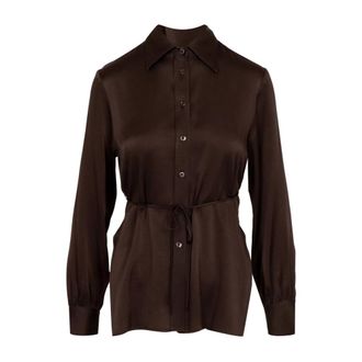 Semicouture Femme, Blouses et Chemises, Brun, Taille: 40 FR Semicouture Chemises Chocolate