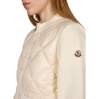 Moncler Cardigan matelass&eacute; &agrave; col et ourlet en maille