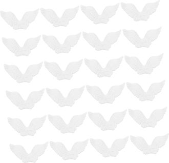 Hemobllo 24 St&uuml;ck Engelsfl&uuml;gel aus Kunststoff Leicht und Langlebig Selbstgemacht Weihnachtsschmuck und Bastelornament f&uuml;r Christbaumschmuck und Weihnachtskranz