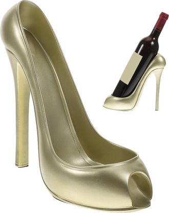 Soimiss Flaschenregal Aus Kunstharz Für Weinflaschen Dekorativer Flaschenhalter Mit High-Heel-schuhmodellierungsdesign Kreatives Und Filigranes Design Für Zuh