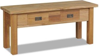 vidaXL Flurbank Teak Massiv 90 x 30 x 40 cm Vidaxl