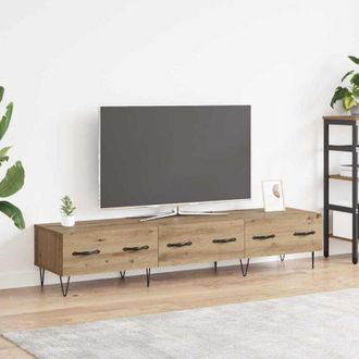 vidaXL vidaXL Meuble TV ch&ecirc;ne artisanal 150 x 36 x 30 cm Bois ding&eacute;nierie