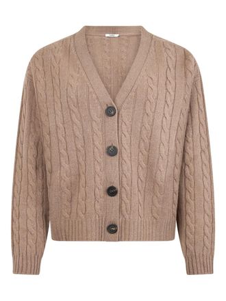 PESERICO cardigan en maille torsad&eacute;e - Tons neutres