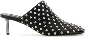 Jil Sander Schwarze Leder-Mules mit 7 cm Absatz - - Shoes - Damen - Schwarzk - 38 EU