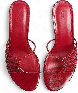 NA-KD mules &agrave; brides rouge coquelicot