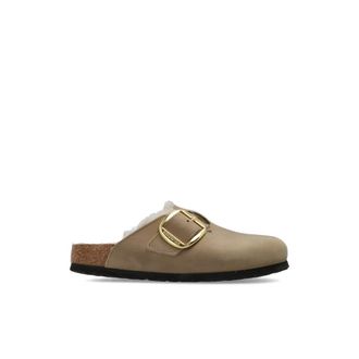 Birkenstock Femme, Chaussures, Beige, Taille: 36 EU Boston Big Buckle Shearling Narrow Fit