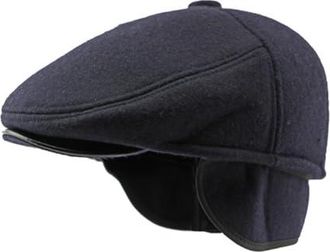 Generic B&eacute;ret R&eacute;tro Britannique Homme Style Classique Chapeau Chaud Hiver Automne &Eacute;l&eacute;gant Confortable Mode (2-Navy, L)