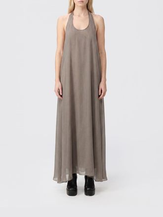 Rick Owens A-Linien-Midi-Kleid aus reiner Seide mit Neckholder