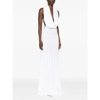CHRISTOPHER ESBER Draped Floor-Length Dress - White