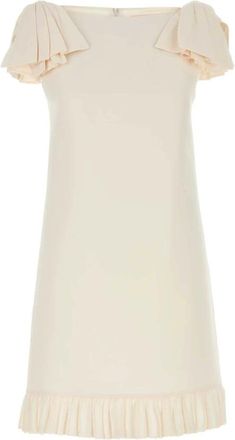 Valentino Garavani Femme, Robes, Blanc, Taille: 36 FR Robe Crepe Couture