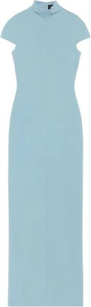 Solace London Lang Maxikleid mit Stehkragen - - Dresses - Damen - Blau - 2XS