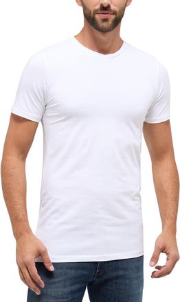 Eterna Bodyshirt Halbarm V-Ausschnitt wei&szlig;