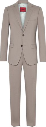 HUGO BOSS Einreihiger Anzug aus einem Woll-Mix mit fallendem Revers in