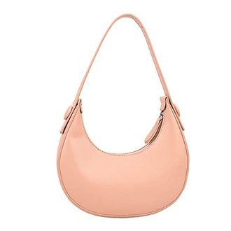 Generic Sacs &agrave; bandouli&egrave;re en cuir pour femme - Petit sac &agrave; main &eacute;l&eacute;gant sous les bras - Avec fermeture &eacute;clair, rose, Small