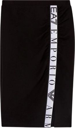 Emporio Armani Emporio Armani Ea7, Femme, Jupes, Noir, Taille: 42 FR Jupe avec Fente &agrave; lOurlet