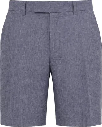 Ted Baker Kenleys Stretch-shorts Aus Blauem Leinen