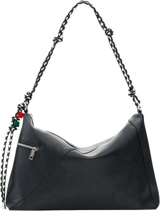 Desigual Tasche mit gro&szlig;em Logo-Anh&auml;nger in Schwarz