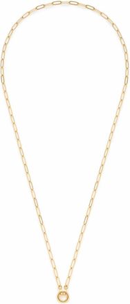 Leonardo Halskette Clip & Mix Moda - lange Kette aus goldfarbenem Edelstahl - l&auml;ngliche Ketten-Glieder und Ring f&uuml;r Charms Anh&auml;nger - 80 cm L&auml;nge - Schmuck Ges