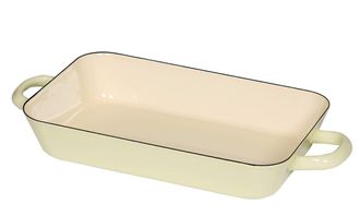 Riess 0045-006, Bratpfanne 29/18, CLASSIC - BUNT/PASTELL, Farbe Gelb, Ma&szlig;e 29 x 18 cm, H&ouml;he 5.2 cm, Emaille, Induktion