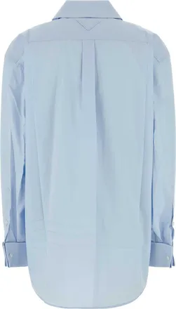 Prada Womens Light Blue Poplin Shirt Astro Exterior: Cotton Camicie