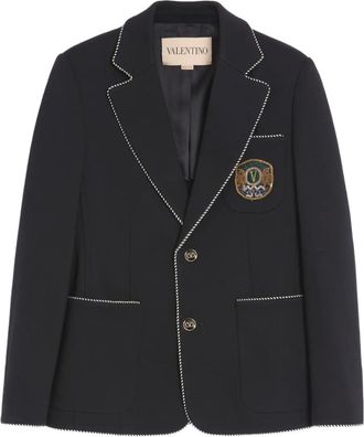 Valentino Garavani veste à simple boutonnage - Noir