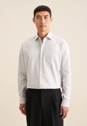 Seidensticker Herren Flanellhemd Hemd, Grau, Kragenweite: 50