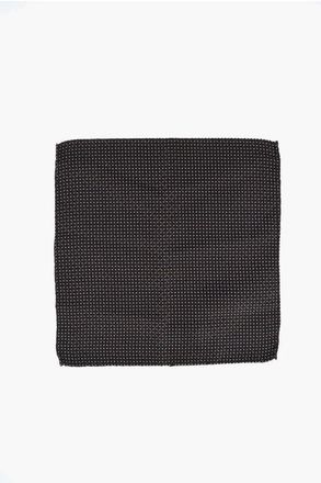 Dsquared2 Micro Checked Silk Pocket Square size Unica