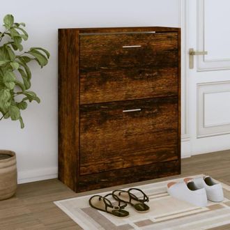 vidaXL Schuhschrank R&auml;uchereiche 63x24x81 cm Holzwerkstoff - Vidaxl
