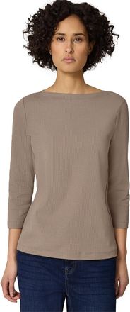 Street One Shirt in Rippstruktur Light Terra Mocha 36