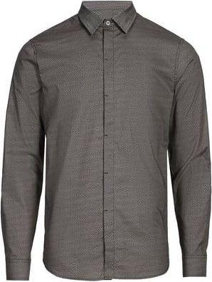 A|X Armani Exchange Baumwollmuster -Shirt - Blau