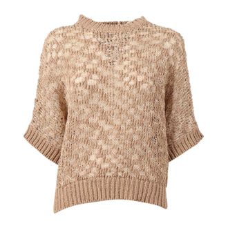 PESERICO Damen, Strickwaren, Beige, MGr&ouml;&szlig;e