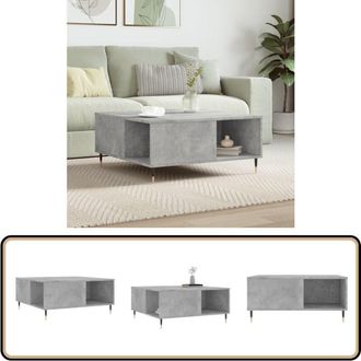 vidaXL Couchtisch Betongrau 80x80x36,5 cm Holzwerkstoff - Couchtisch - Wohnzimmerstil - Holzwerkstoff M&ouml;bel - Betonoptik - Moderner Couchtisch
