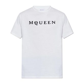Alexander McQueen T-Shirt mit Logo - - Tops - Herren - Wei&szlig; - XL
