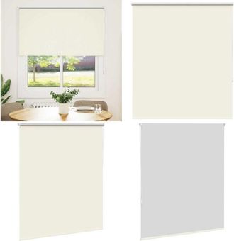 vidaXL vidaXL Verdunkelungsrollo Cremeweiß 130x130cm Stoffbreite 126,6cm