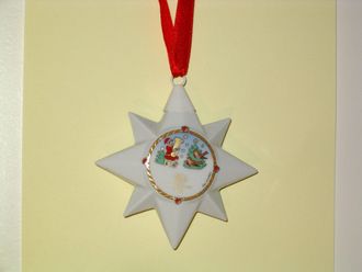 Hutschenreuther Weihnachtsstern 2001 - Stern aus Porzellan - NEU - OVP