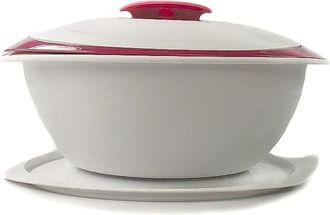 Tupperware Thermo-Duo 2,5L weiß Brombeere Servieren Warmhalten Iso-Duo 38384