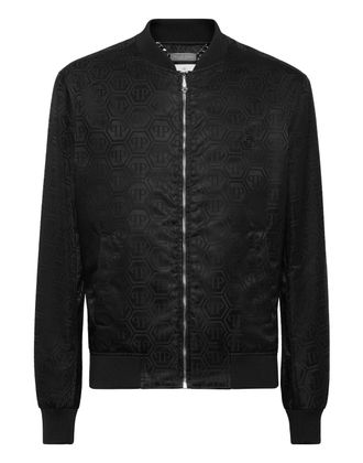 Philipp Plein Nylon Bomber Jacquard Monogramm