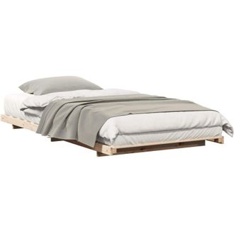 vidaXL Bodenbettgestell Braun 90 x 220 cm Massivholz Kiefer Vidaxl