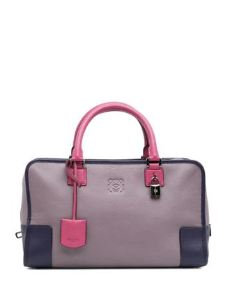 Loewe 2010-2025 Tricolor Amazona Handtasche aus Ziegenleder 36cm - Rosa