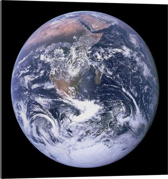 Posterlounge Erdansicht von Apollo 17 Mondmission Acrylglasbild von NASA 20 x 20 cm Schwarz Wandbilder Wanddeko