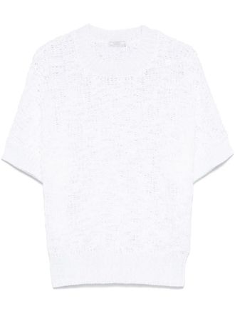 PESERICO pull en crochet - Blanc