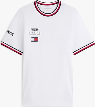 Tommy Hilfiger TH x Cadillac Formula 1 Team T-Shirt mit Streifenakzenten in