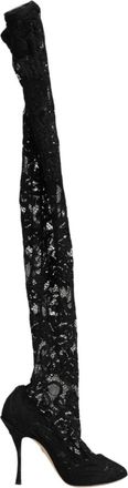 Dolce & Gabbana Femme, Chaussures, Noir, Taille: 39 EU Bottines chaussettes en dentelle Taormina