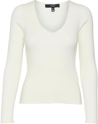 Vero Moda VMEVIE LS V-Neck Pullover GA NOOS