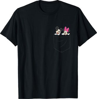 Disney Mickey & Minnie Mouse Small Pocket Couple T-Shirt