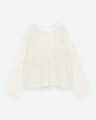 Arket Pullover Aus Wolle Und Mohair -Wei&szlig;